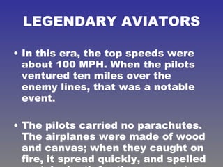 Legendary Aviators And Aircraft | PPT