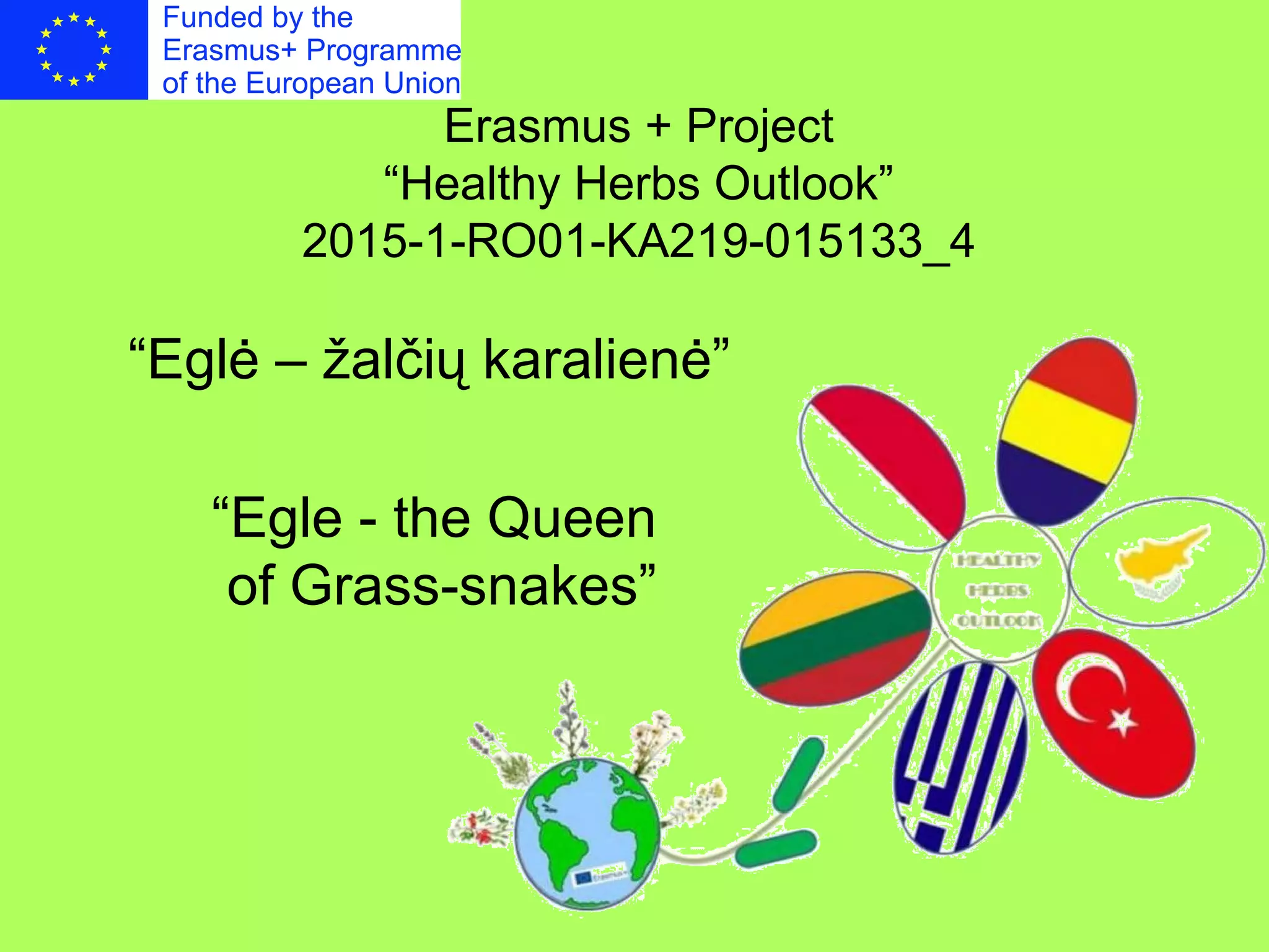 Lithuanian legends "Egle - the Queen of Grass snakes" | PPT