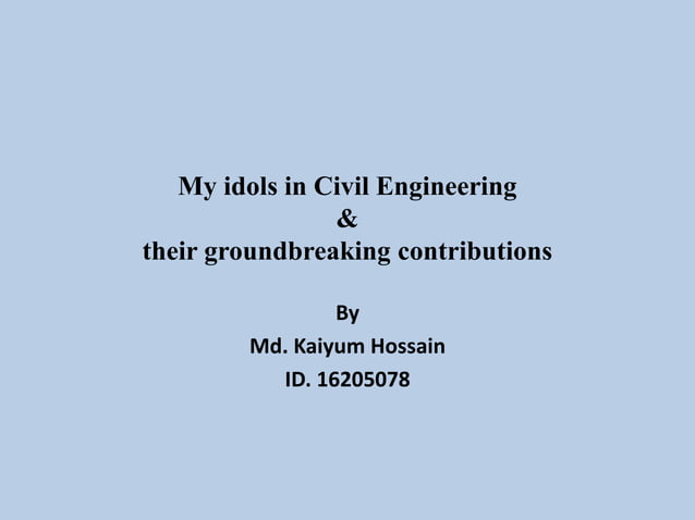 Legend of civil engineers of bangladesh | PPTX