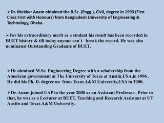 Legend of civil engineers of bangladesh | PPTX