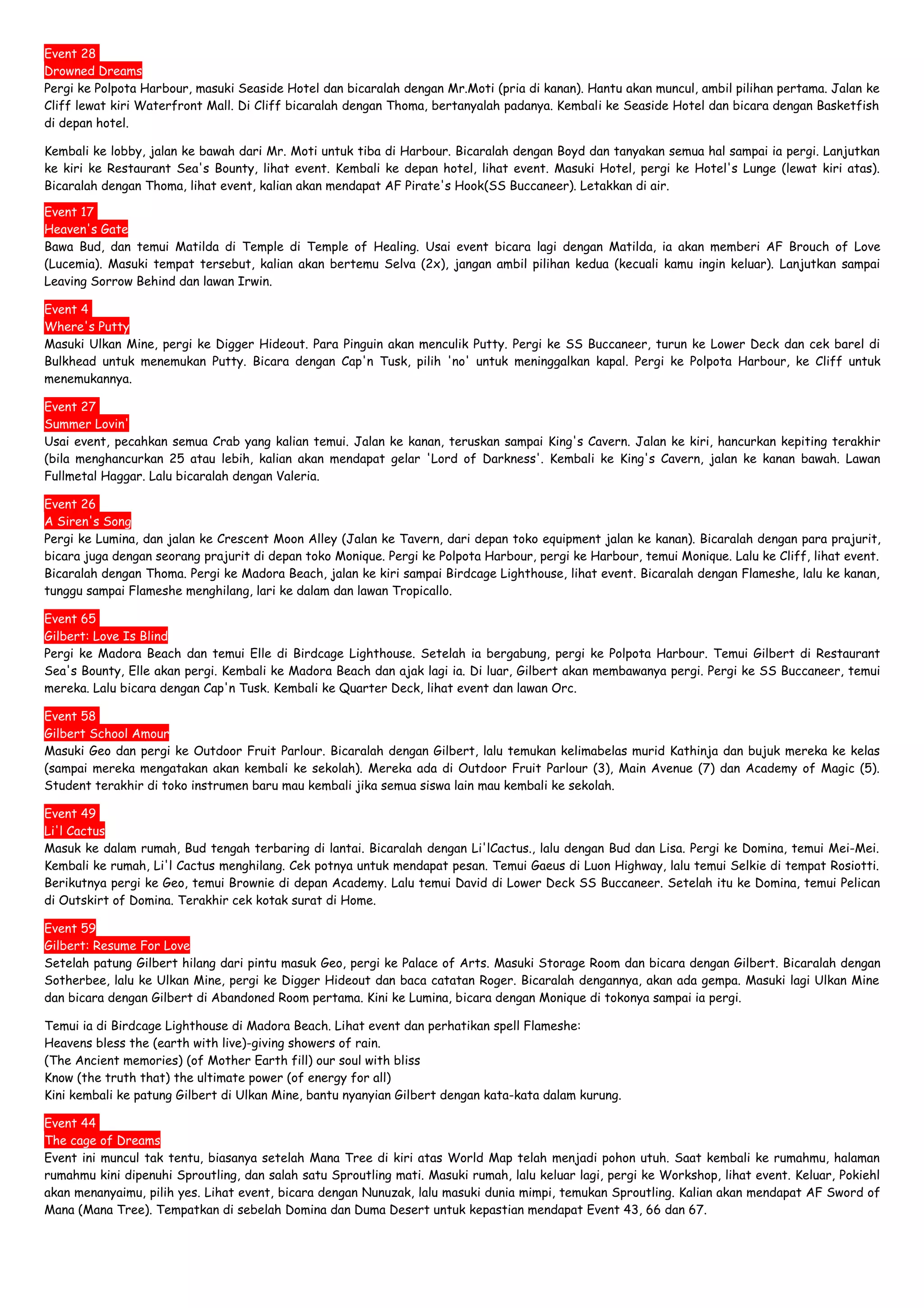 Legend of mana | PDF