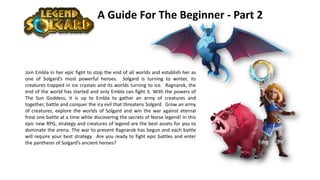 Legend of Solgard guide for the beginner - part 2 | PPT