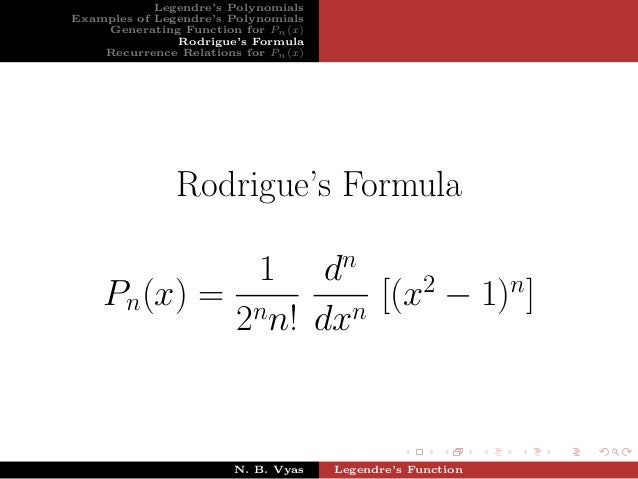 Legendre Function 