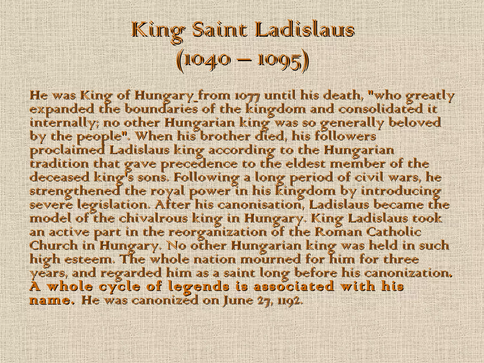 Legends from the hungarian history | PPT