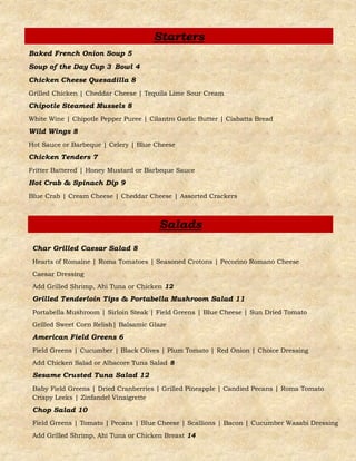 Legends Lunch Menu | PDF