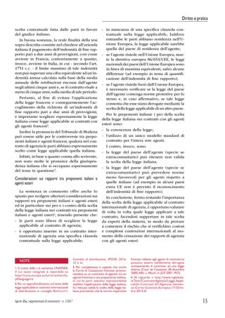 Legge applicabile al contratto internazionale di agenzia | PDF