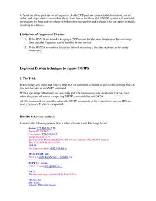 Legiment Techniques of IDS/IPS Evasion | PDF