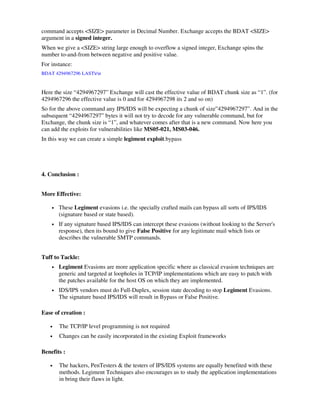 Legiment Techniques of IDS/IPS Evasion | PDF