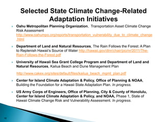 Climate Change Adaptation Policy for Hawaii | PPSX