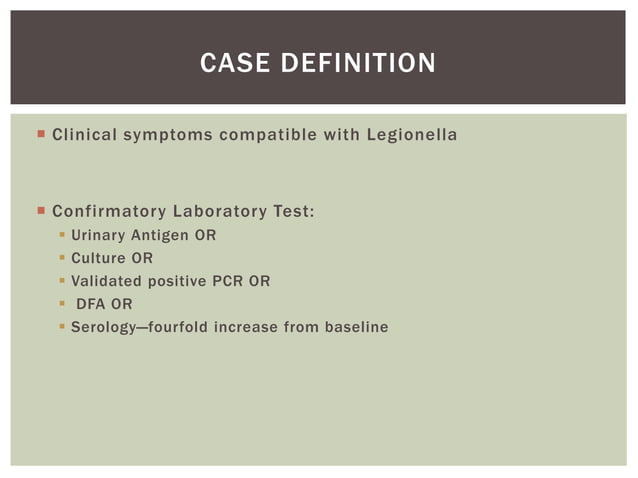 Legionella | PPTX | Infectious Diseases | Diseases and Conditions