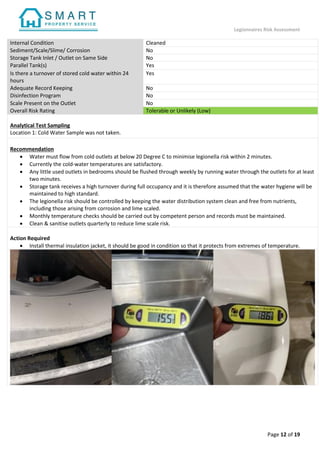 Legionella Risk Assessment Sample Report London - www ...