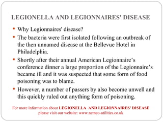 Legionella and legionnaires' disease | PPT