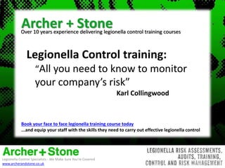 Legionella Control Health and Safety Training Course | PPTX