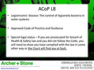 Legionella Control Health and Safety Training Course | PPTX