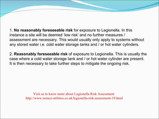 Legionella risk assessment | PPT