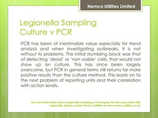 Legionella sampling | PDF | Chemistry | Science