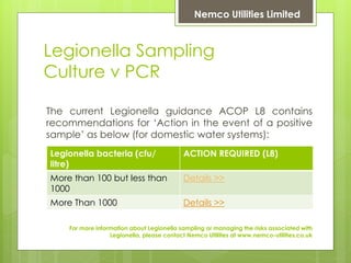 Legionella sampling | PDF