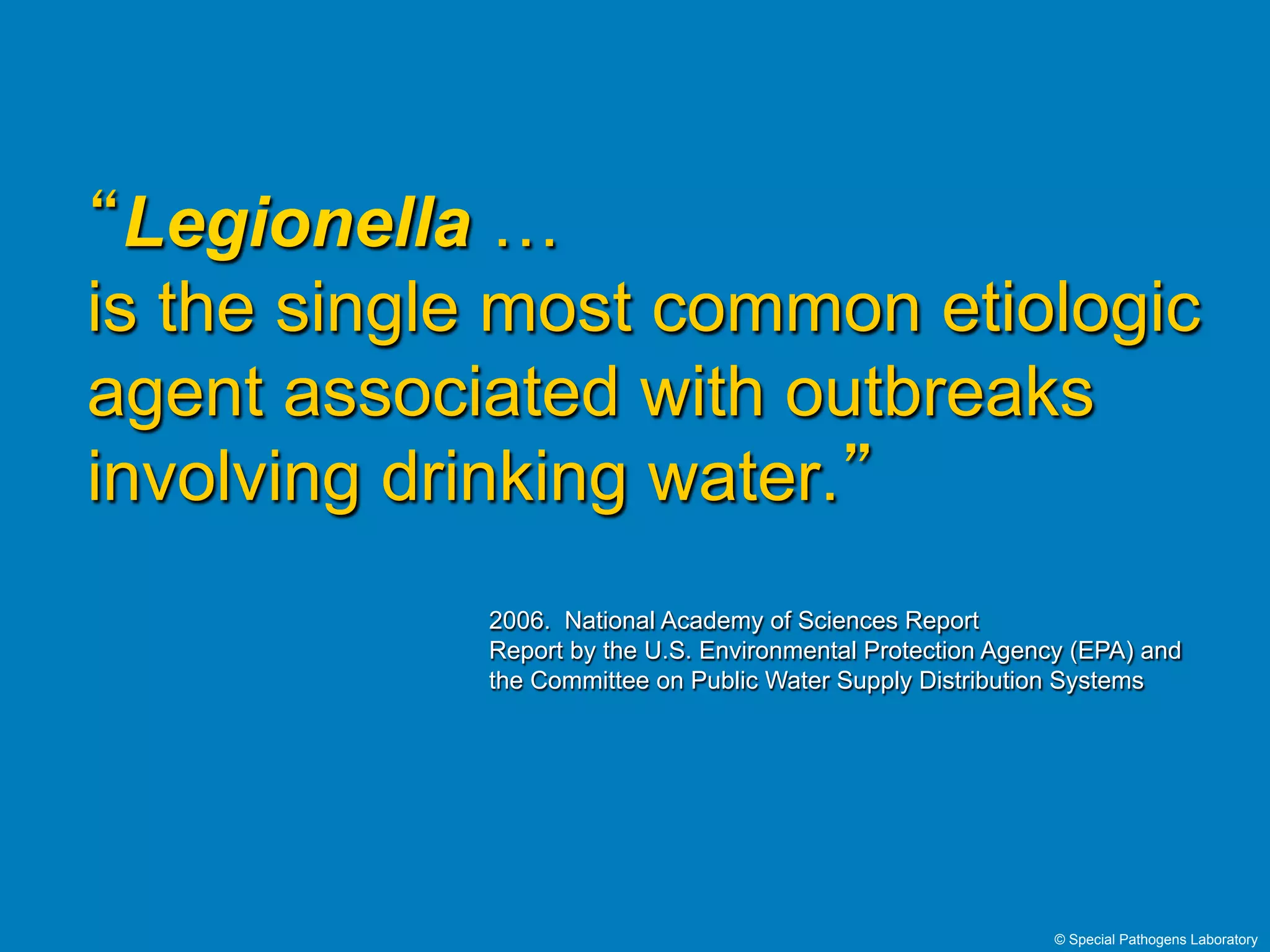 Legionella Testing: Key to Legionnaires' Disease Prevention | PDF