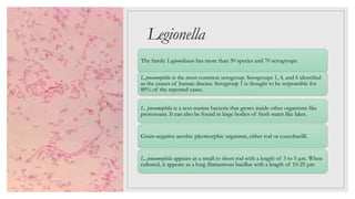 Legionnaires' disease | PPTX