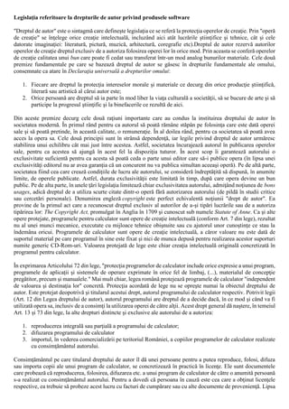 Legislaţia referitoare la drepturile de autor si aspecte economice.docx