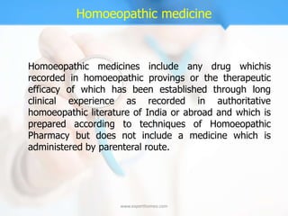Legislation in respect of Homeopathic Pharmacy | PPTX