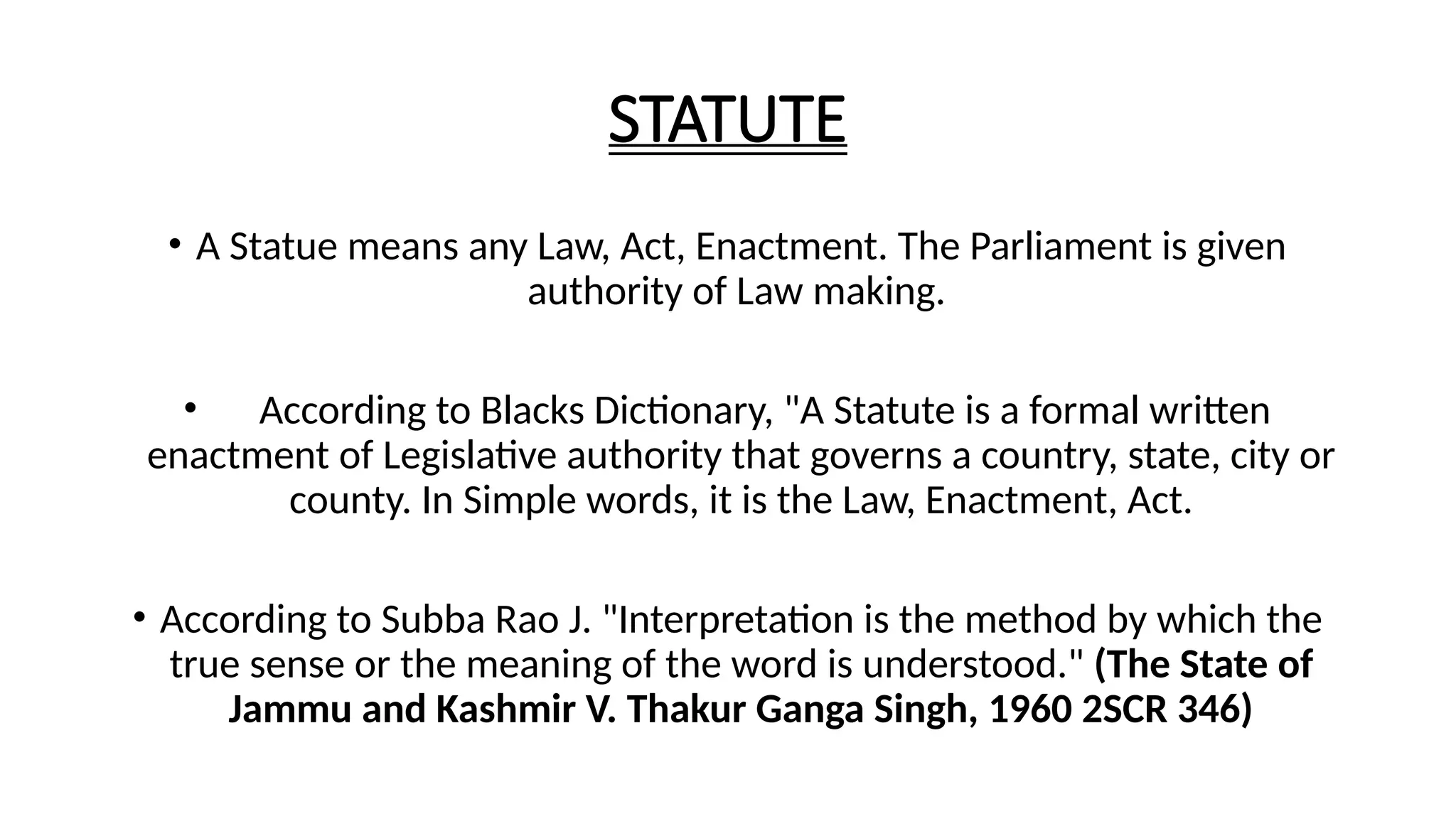 Introduction to the Legislation and its various sources and kinds | PPT