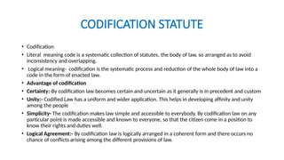 Introduction to the Legislation and its various sources and kinds | PPT