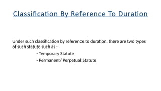 Introduction to the Legislation and its various sources and kinds | PPT