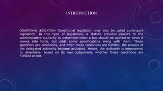 Legislation Its Types And Difference Between them With Case Laws.pptx | Law