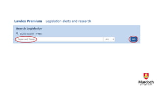 Second Reading Speeches (Cth) Using Lawlex | PPSX