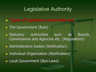 Legislation and delegated legislation | PPT