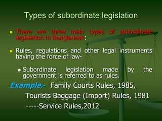 Legislation and delegated legislation | PPT