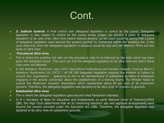 Legislation and delegated legislation | PPT