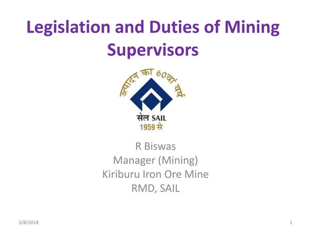 Legislation and duties of mining supervisors | PDF | Geology | Science