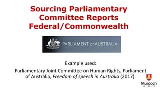 Parliamentary Committee Reports (Cth) Using Parliament of Australia ...