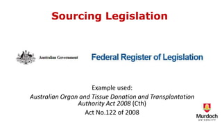 Legislation Using Federal Register of Legislation | PPSX | Surgery ...