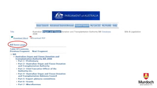 Explanatory Memoranda (Cth) Using ParlInfo | PPT