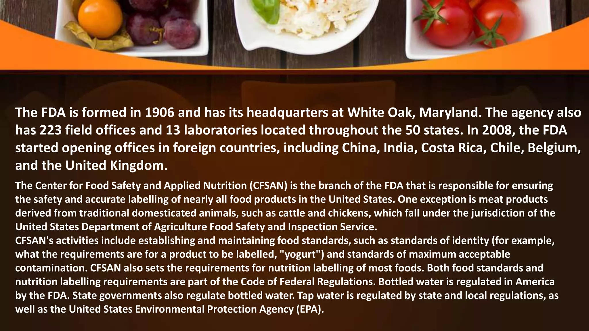 Legislation regulations of food products | PPTX