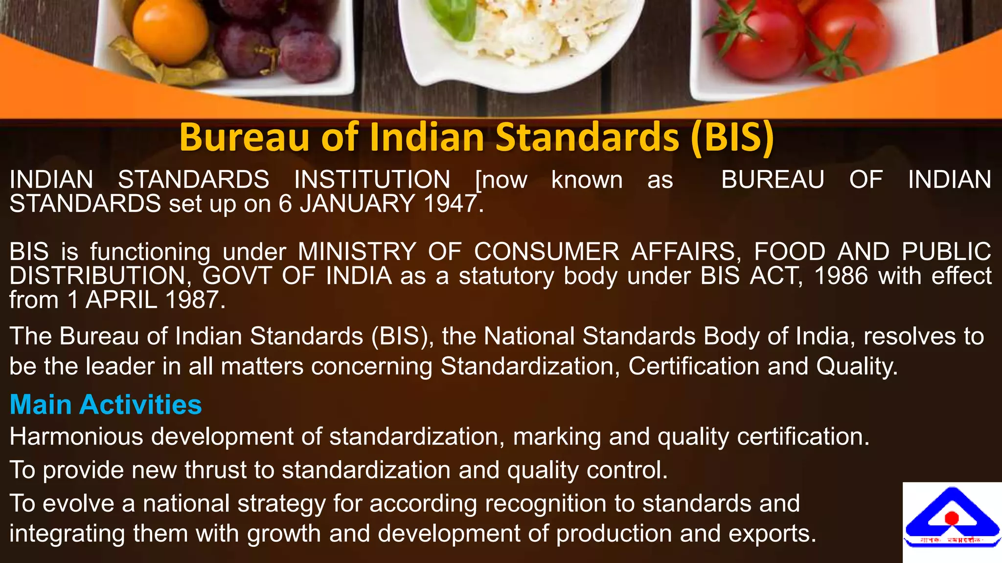 Legislation regulations of food products | PPTX