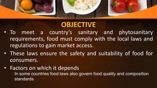 Legislation regulations of food products | PPTX