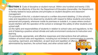 LEGISLATION REPORT student discipline and rights | PPTX