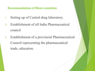 Legislations of pharmacy in india | PDF