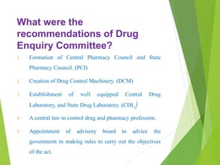 Legislations of pharmacy in india | PDF