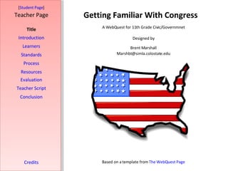 Legislative Branch Webquest | PPT
