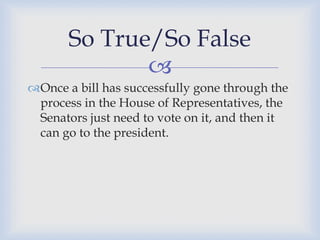 Legislative branch lawmaking process | PPTX