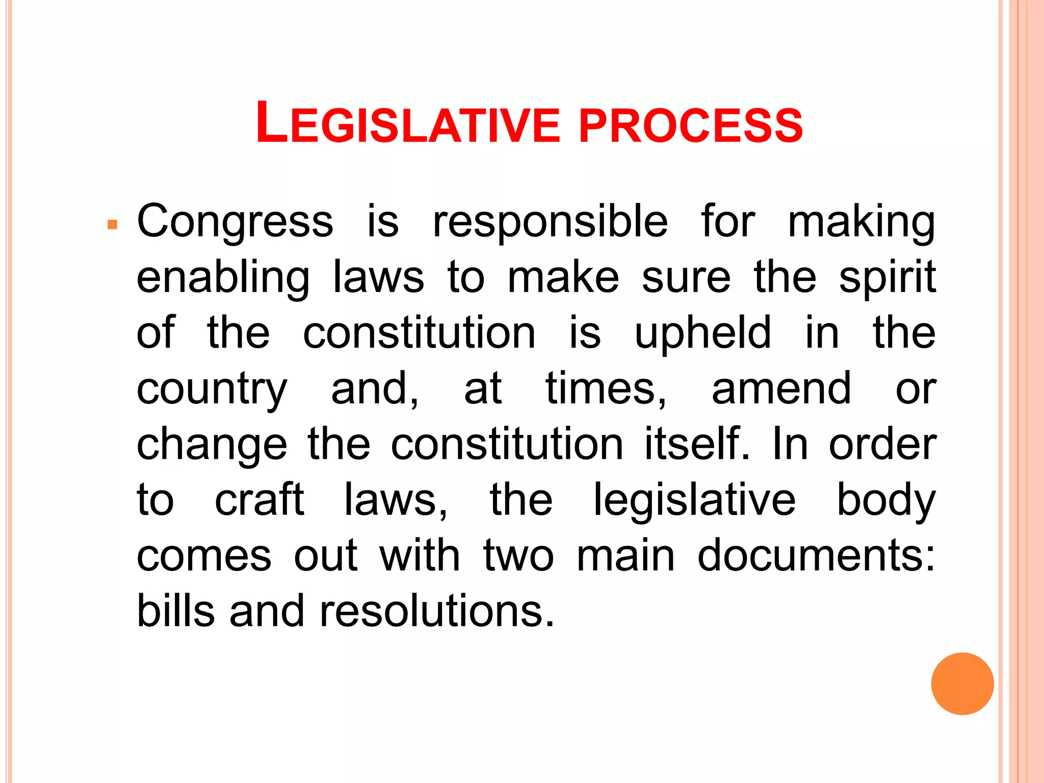 Legislative branch ph | PPT