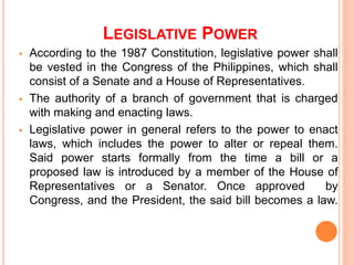 Legislative branch ph | PPT