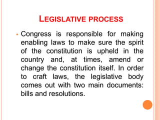 Legislative branch ph | PPT