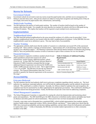 Legislative Brief The Right To Education Bill 2008 | PDF