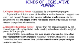 STRUCTURE OF GOVERNMENT LEGISLATIVE DEPARTMENT | PPTX